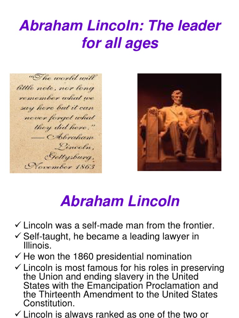 24 Abraham Lincoln Final | PDF | Thirteenth Amendment To The United ...