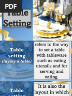 Basic Table Set Up | PDF | Tableware | Cooking