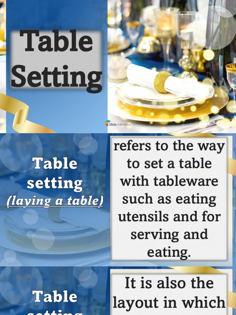 Table Setting | PDF | Tableware | Home