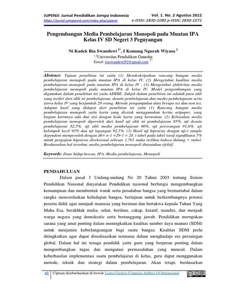 Pengembangan Media Pembelajaran Monopoli | PDF
