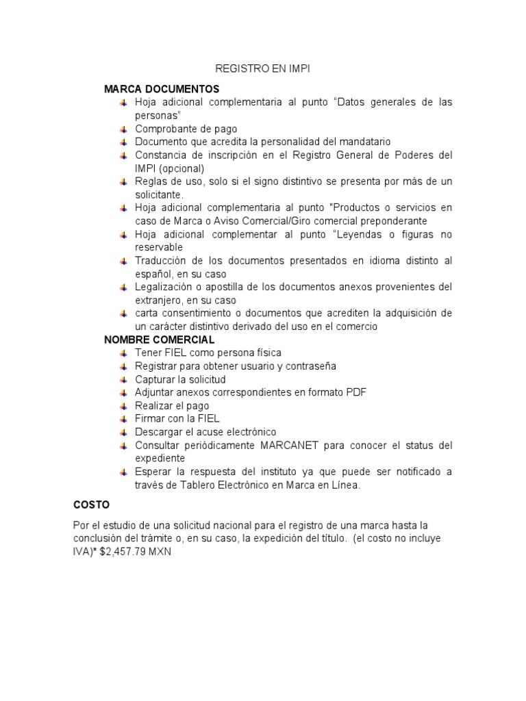 Guía Registro de Marca en IMPI | PDF