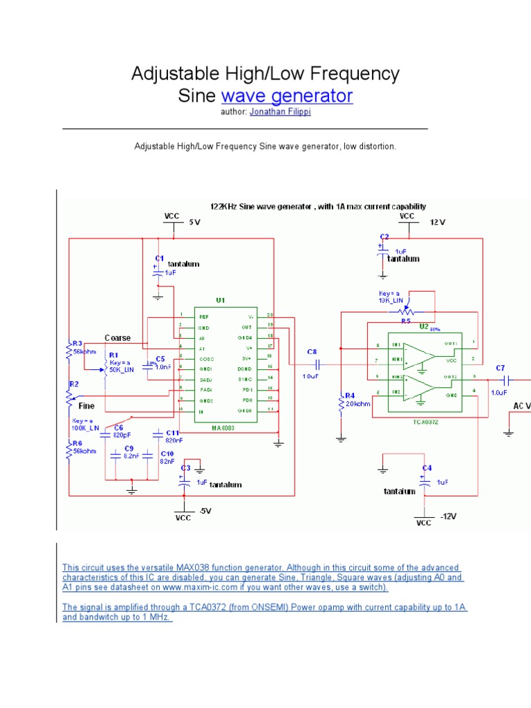 Sine Wave Generator - Project | PDF | Science & Mathematics