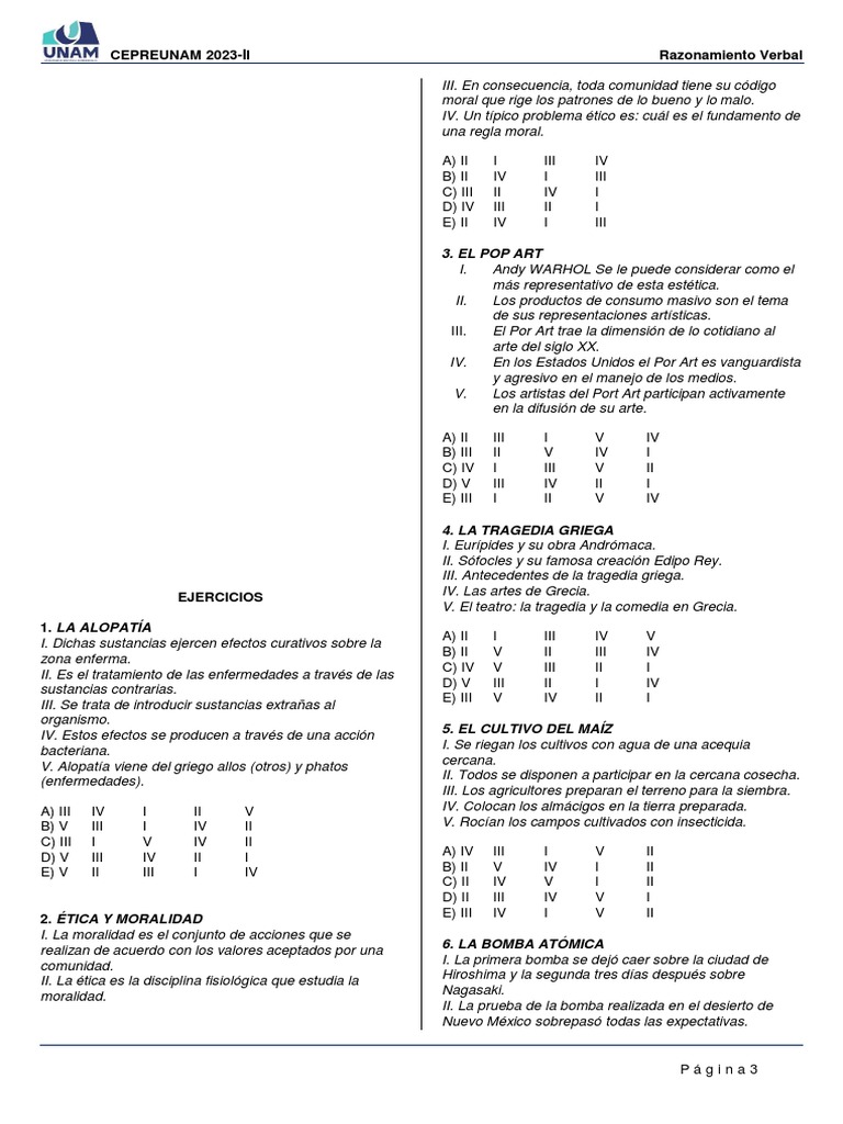 Ejercicios Plan de Redaccion | PDF | Aquiles | Imperio Inca