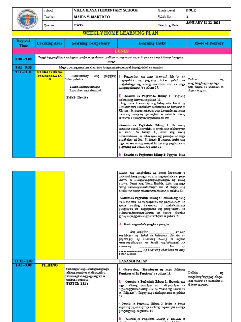 WHLP Gr.4-Le-Week 3-Q2 | PDF
