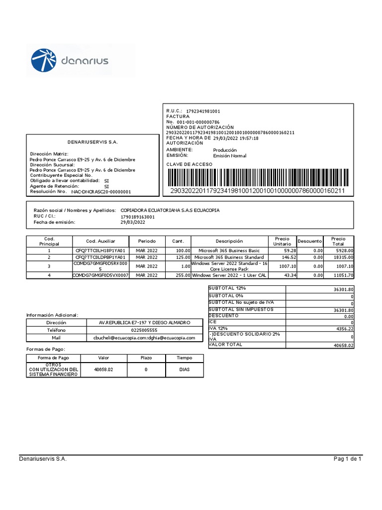 Fac 786 Denariuservis | PDF | Software | Microsoft