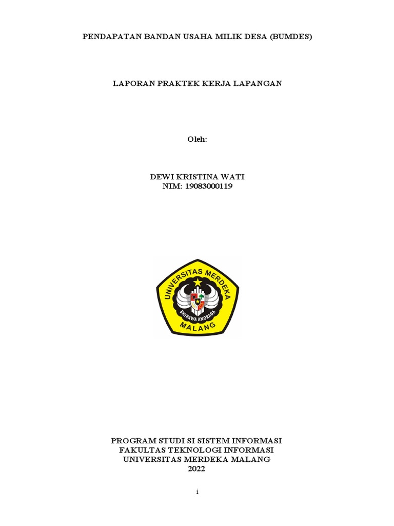 Laporan PKL - Dewi Kristina (Fix) | PDF