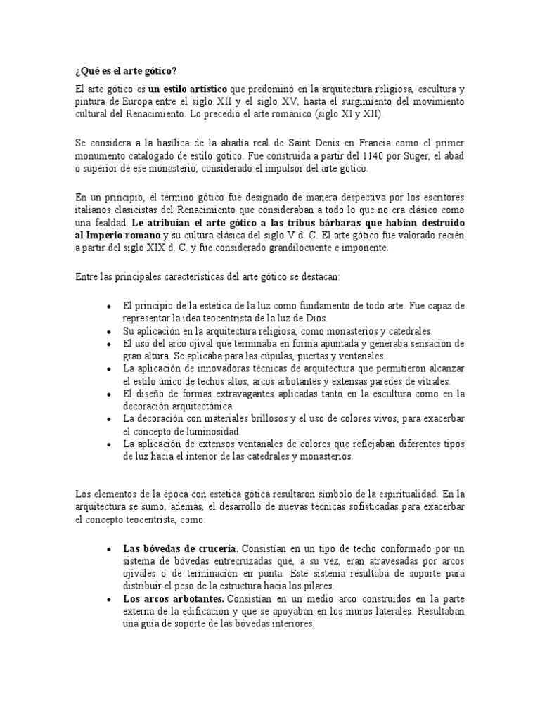 Qué Es El Arte Gótico | PDF | Dibujo técnico | Dibujo