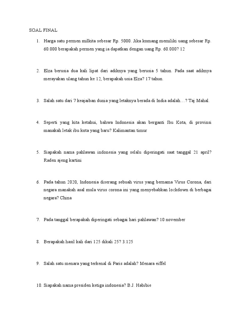 Soal Final | PDF