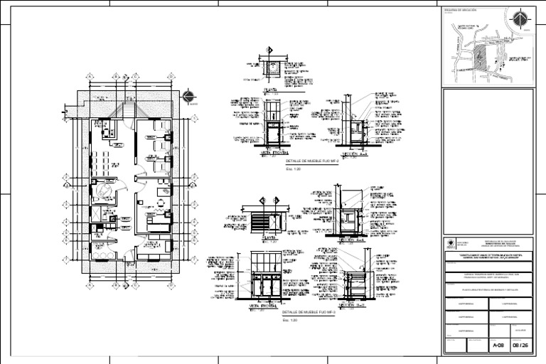 8-A-08-Planta Arquitectónica de Muebles Fijos y Detalles | PDF