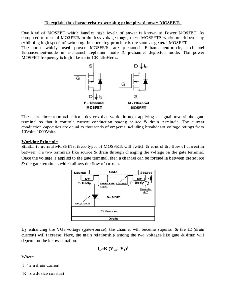 Power MOSFET and IGBT | PDF | Field Effect Transistor | Mosfet