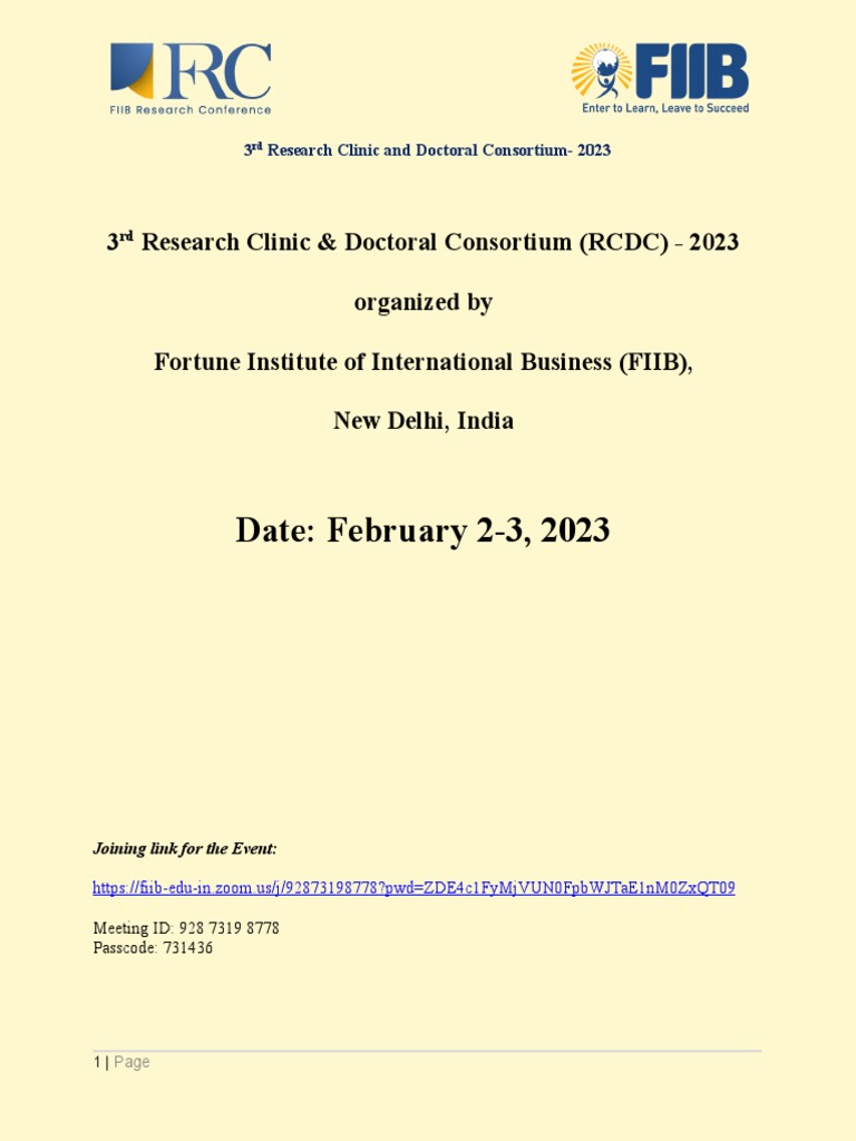 RCDC Schedule Feb 2-3 | PDF