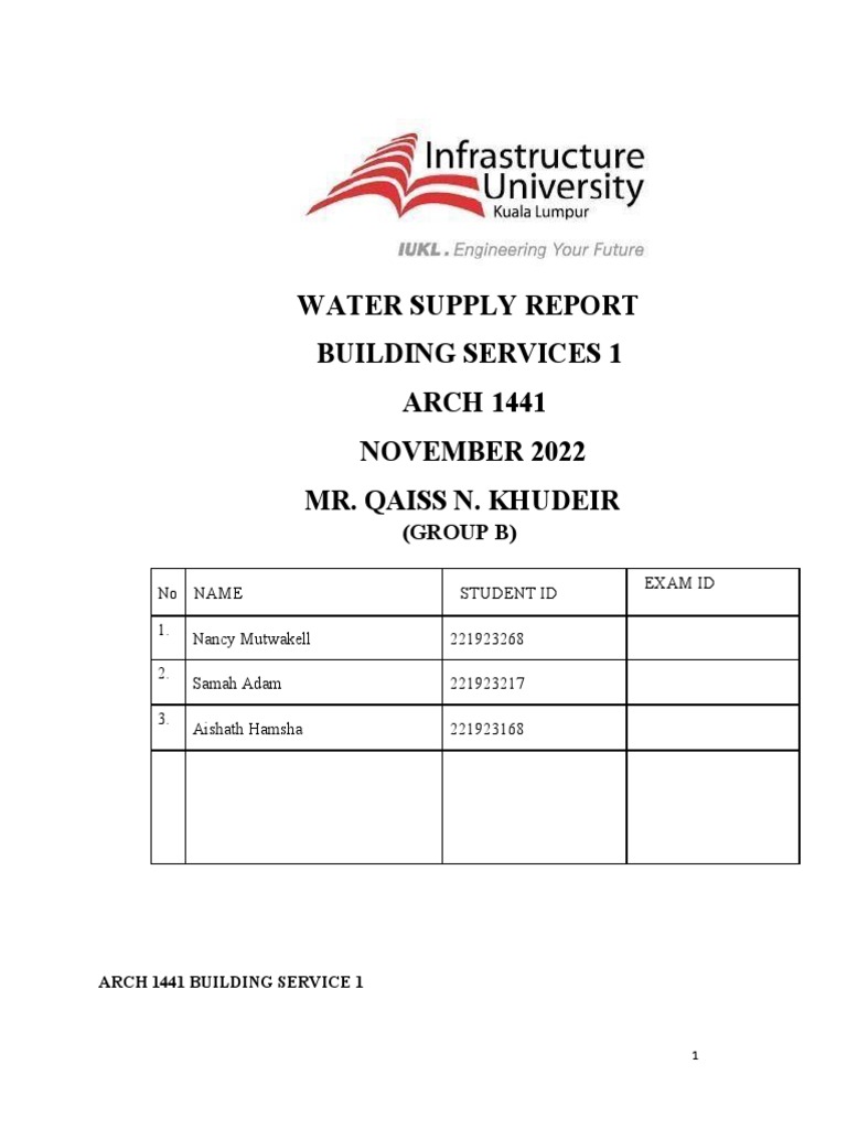 Report Water Supply (GROUP B) | PDF | Groundwater | Water Cycle