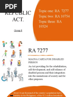 RA 7277 - Magna Carta For Disabled Persons | PDF | Rehabilitation ...