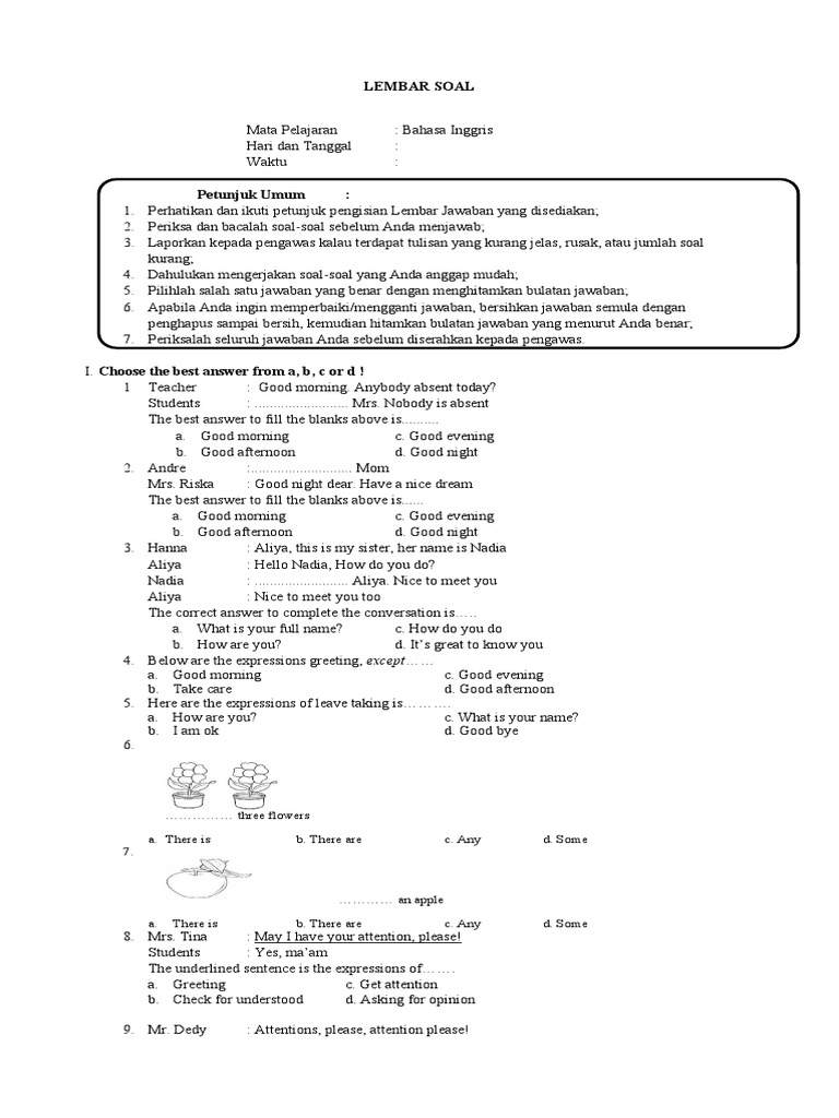 Soal Bhasa Inggrriss | PDF | Linguistic Morphology | Linguistics