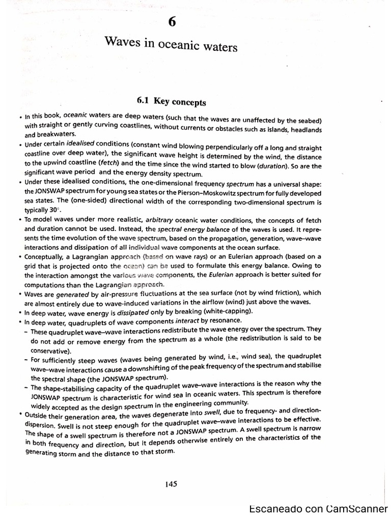Cap.6 Waves in Oceanic | PDF