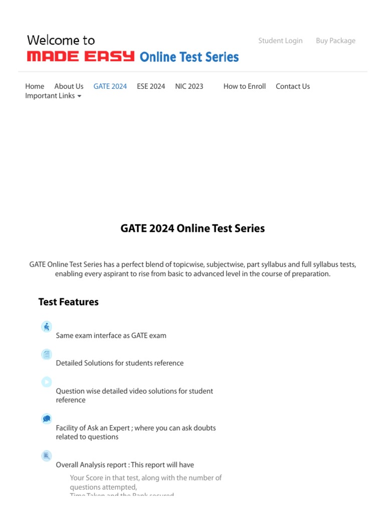 MADE EASY Online Test Series (OTS) For GATE 20232023 | PDF | Fluid ...