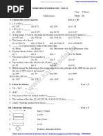 Class 6 Maths Integers Worksheet | PDF | Integer | Mathematical Objects