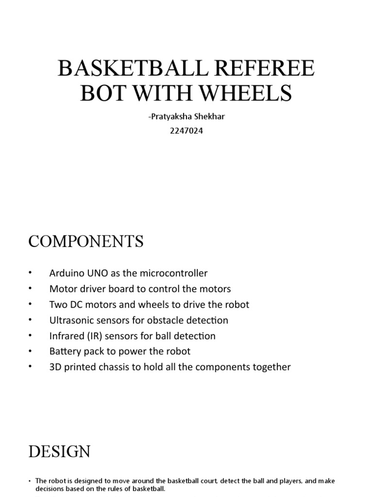 Basketball Referee Bot With Wheels | PDF