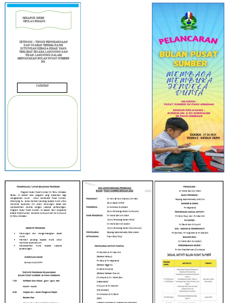 Pamplet Bulan Pusat Sumber | PDF