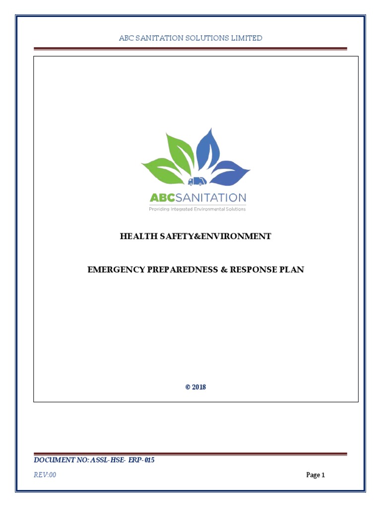 ASSL-HSE - ERP-015 Emergency Response Plan-ABC 02 | PDF | Emergency ...