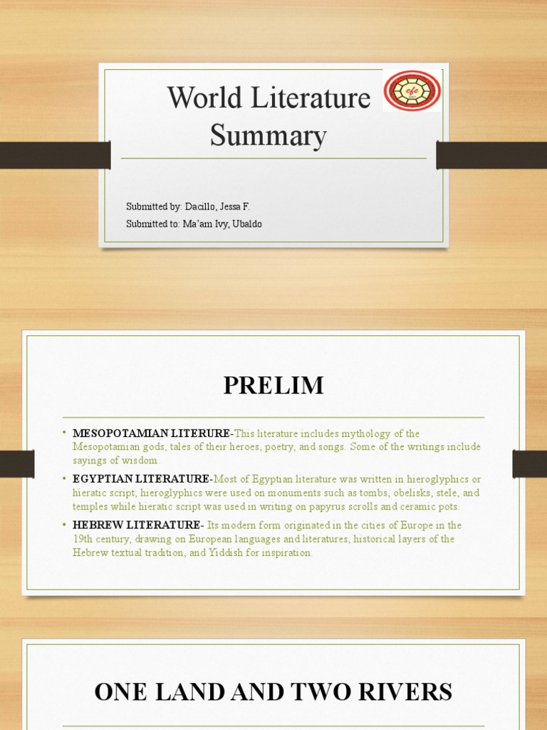 World Literature Summary | PDF | Mesopotamia | Sumer