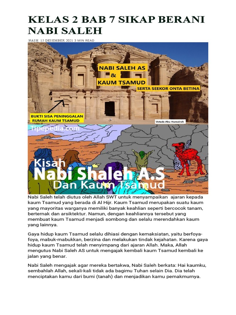 Kisah Nabi Saleh dan Kaum Tsamud | PDF