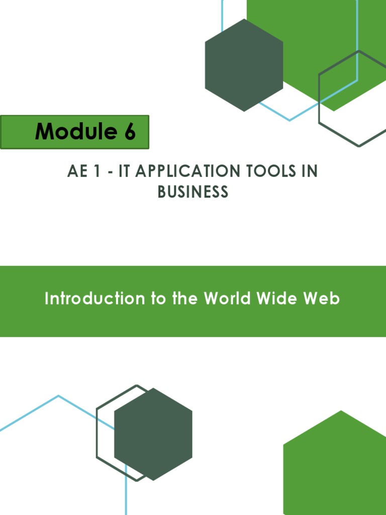 Module 6 - AE 1 Intro To World Wide Web | PDF | Instant Messaging | Internet