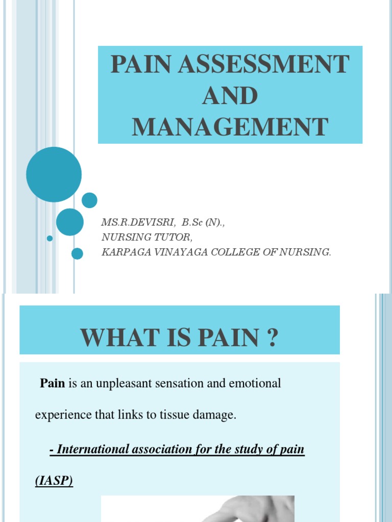 Pain Assessment & Management Guide | PDF | Pain | Health Care
