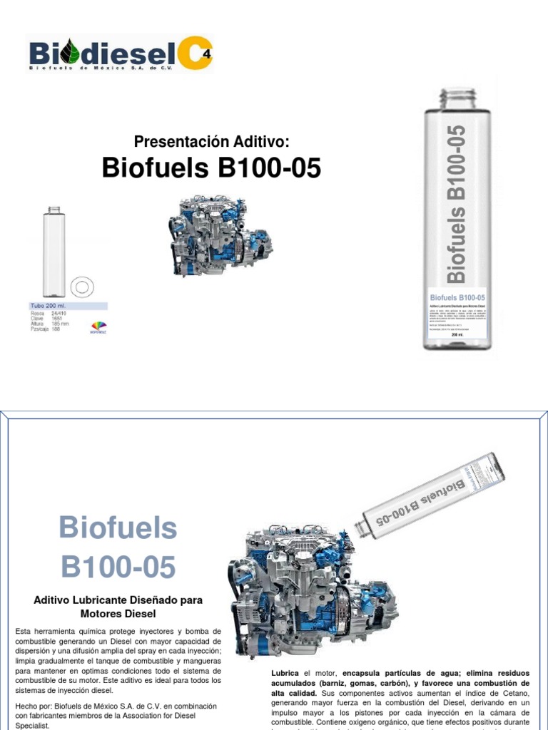 Aditivo - Biofuels B100 HERRAMIENTA QUÍMICA | PDF | Inyección de ...