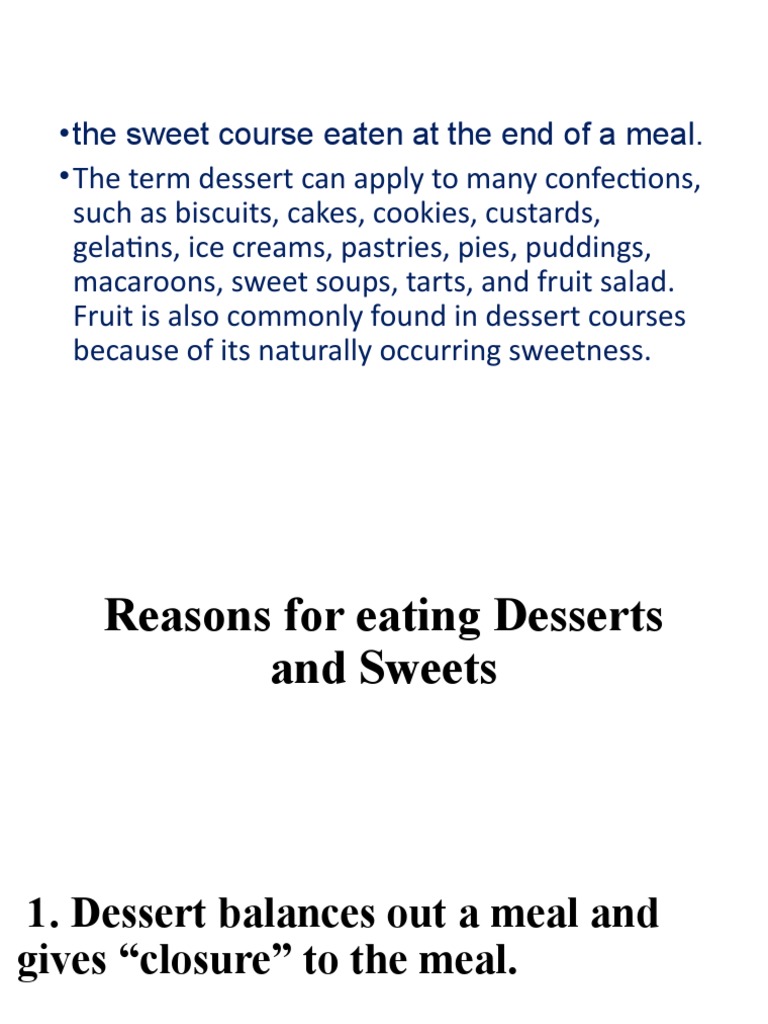 Classification and Characteristics of Common Desserts: An In-Depth Look ...