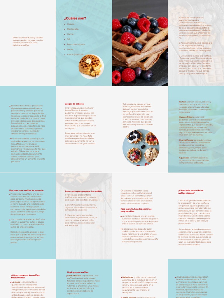 Guía Waffles | PDF | Huevo como alimento | Postres