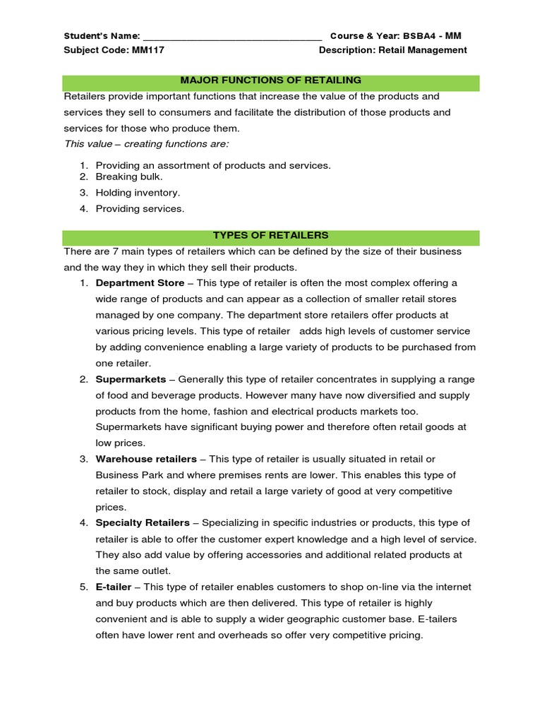 Midterm Module | PDF | Retail | Supermarket Midterm Module | PDF | Retail | Supermarket
