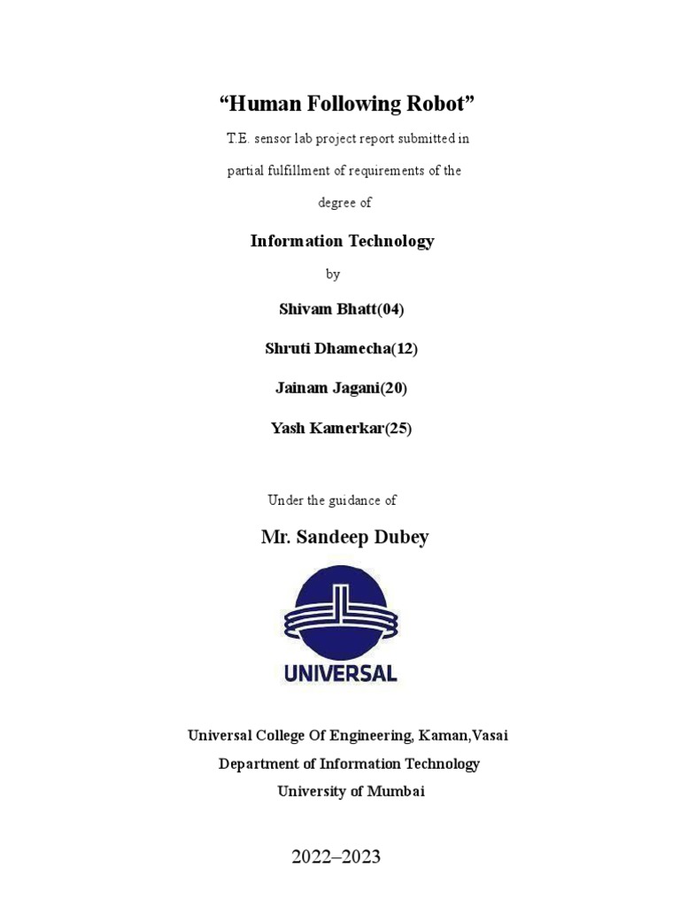 Human Following Robot Report | PDF | Infrared | Arduino