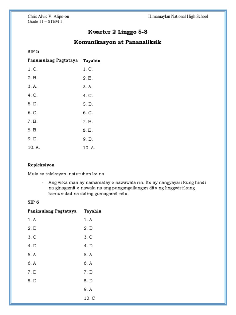 Alipo On Sip Modyul 5 8 | PDF