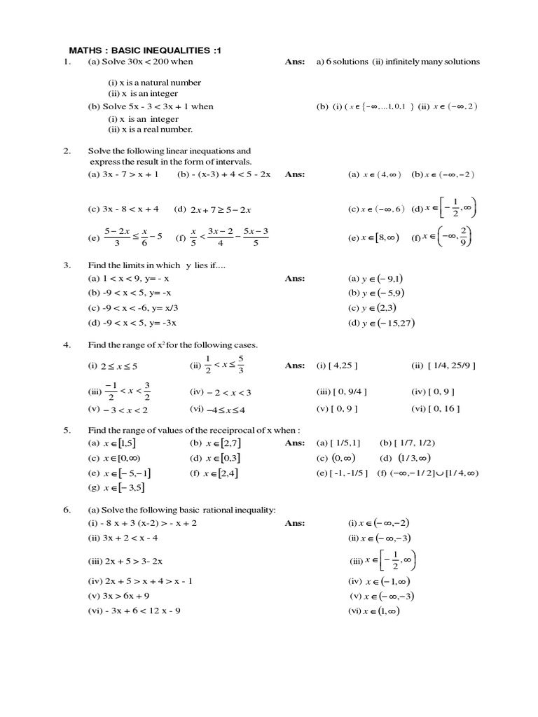 Basic Inequalities-1 | PDF