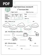 Nursery English Test Paper PDF | PDF | Orthography | Written Communication