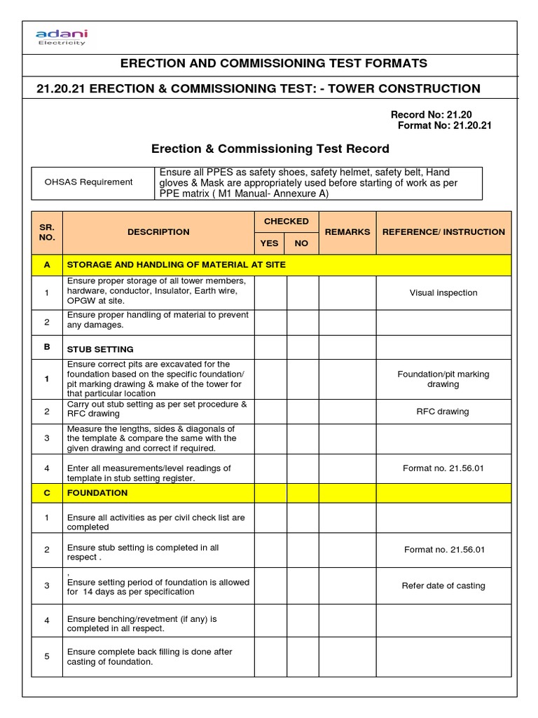 Annexure 10 - FQAP Format No. 21.20.21-Tower Construction ...