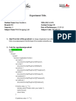 VI BCA-Web Programming - Lab Programs | PDF | Java Script | Html