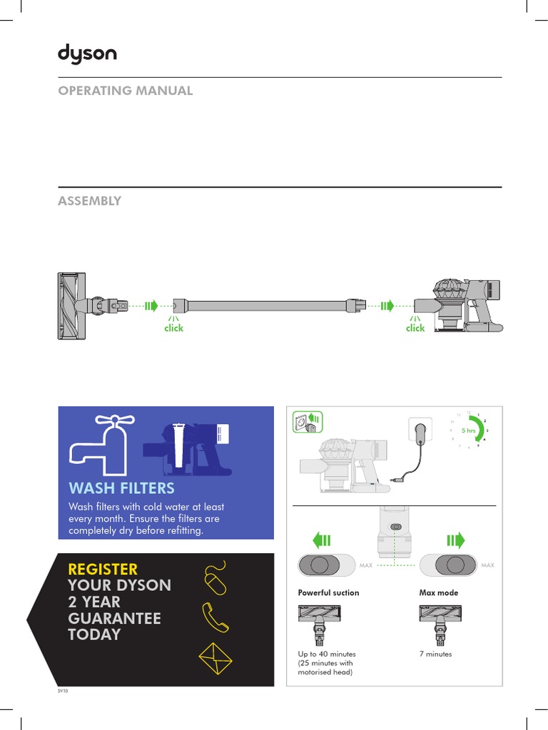 V8 Opman Anz X285-V8-Animal | PDF | Vacuum Cleaner | Battery Charger
