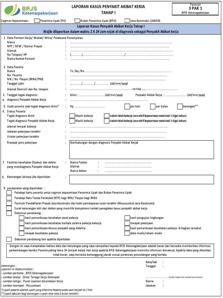 Formulir - 3PAK1 - Tahap 1 | PDF