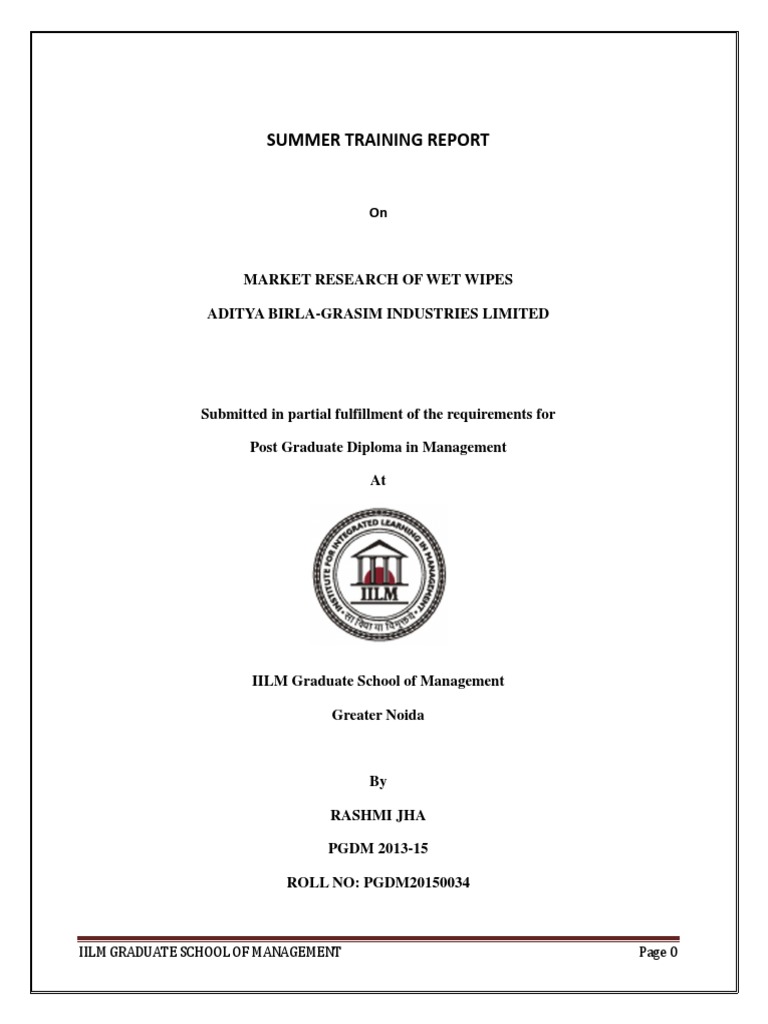 Samplenote Market Research of Kara Wipes-Aditya Birla 1472727668 ...