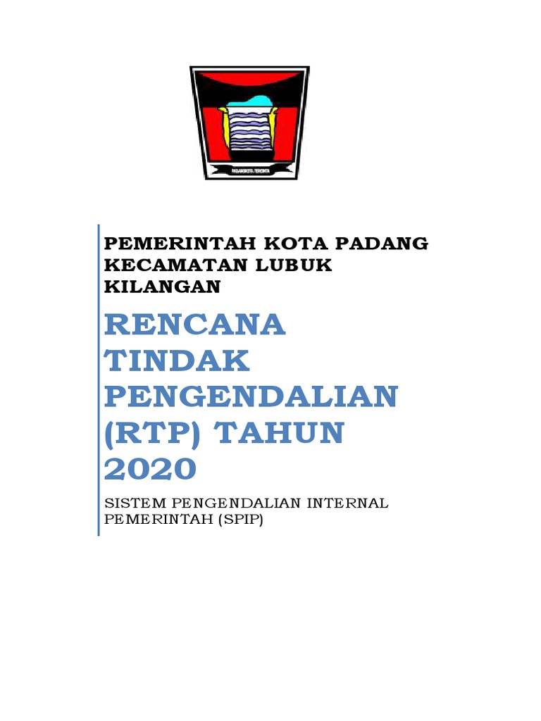 Rencana Tindak Pengendalian RTP SPIP Kecamatan | PDF