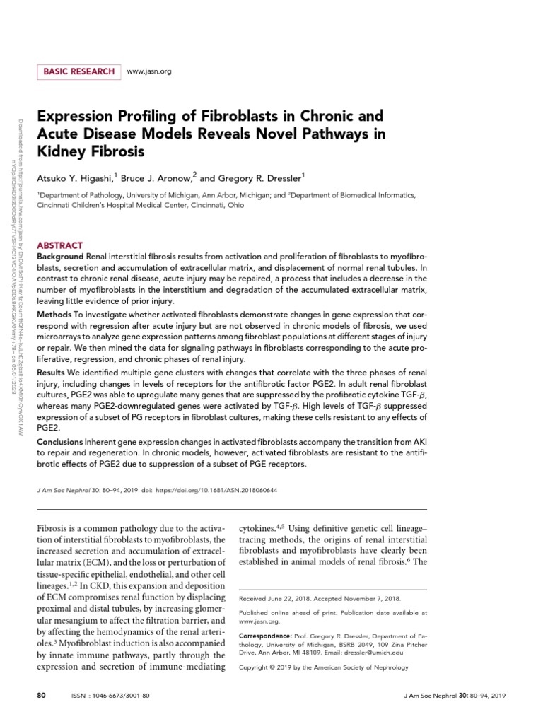 Expression Profiling of Fibroblasts in Chronic And.11 | PDF | Transforming Growth Factor Beta ...