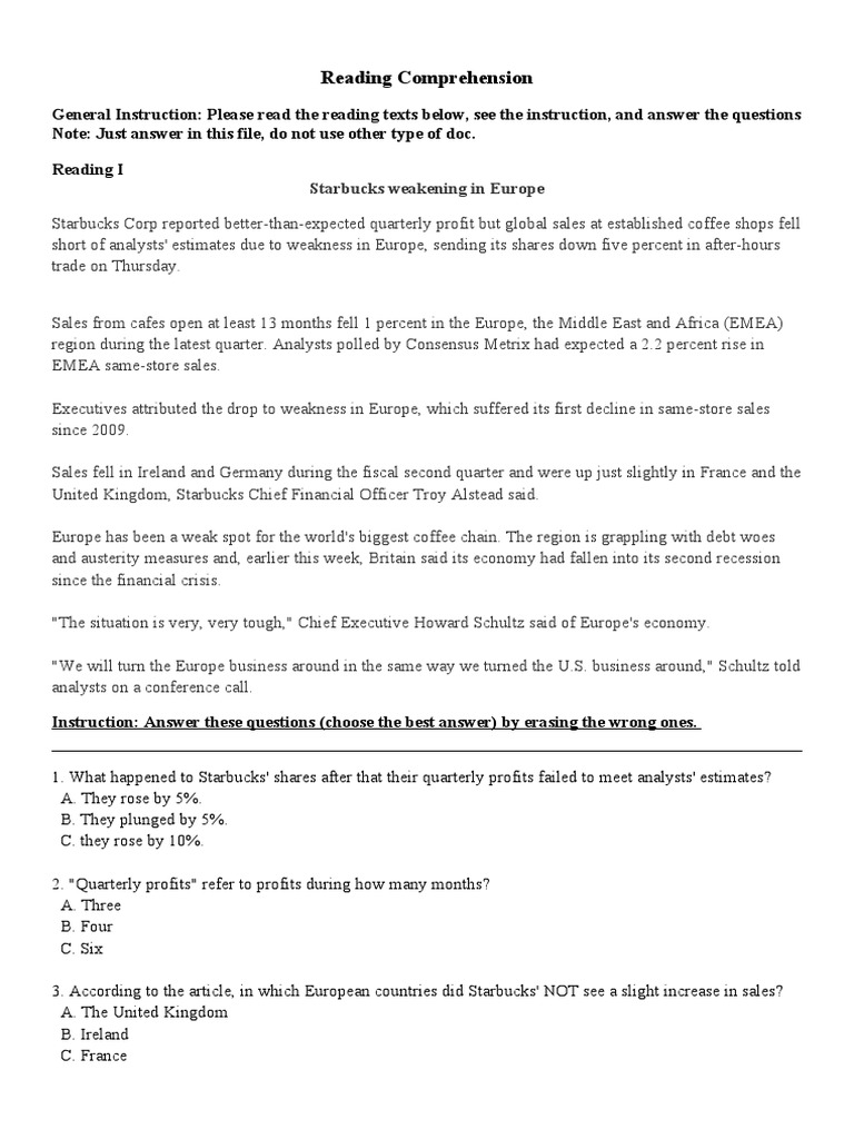 Reading Practice | PDF