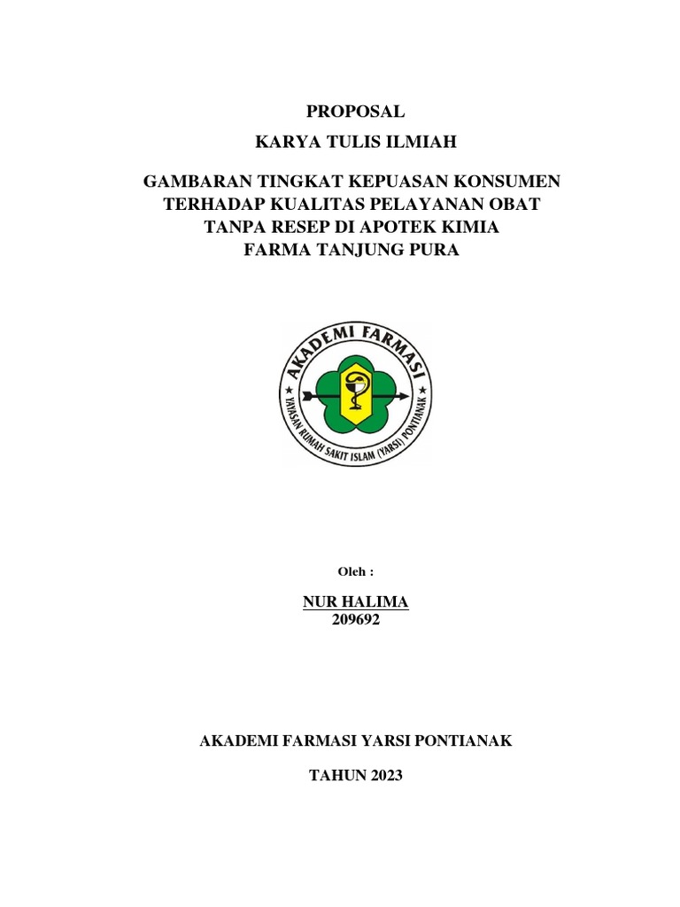 PROPOSAL NUR HALIMA (Revisi) | PDF