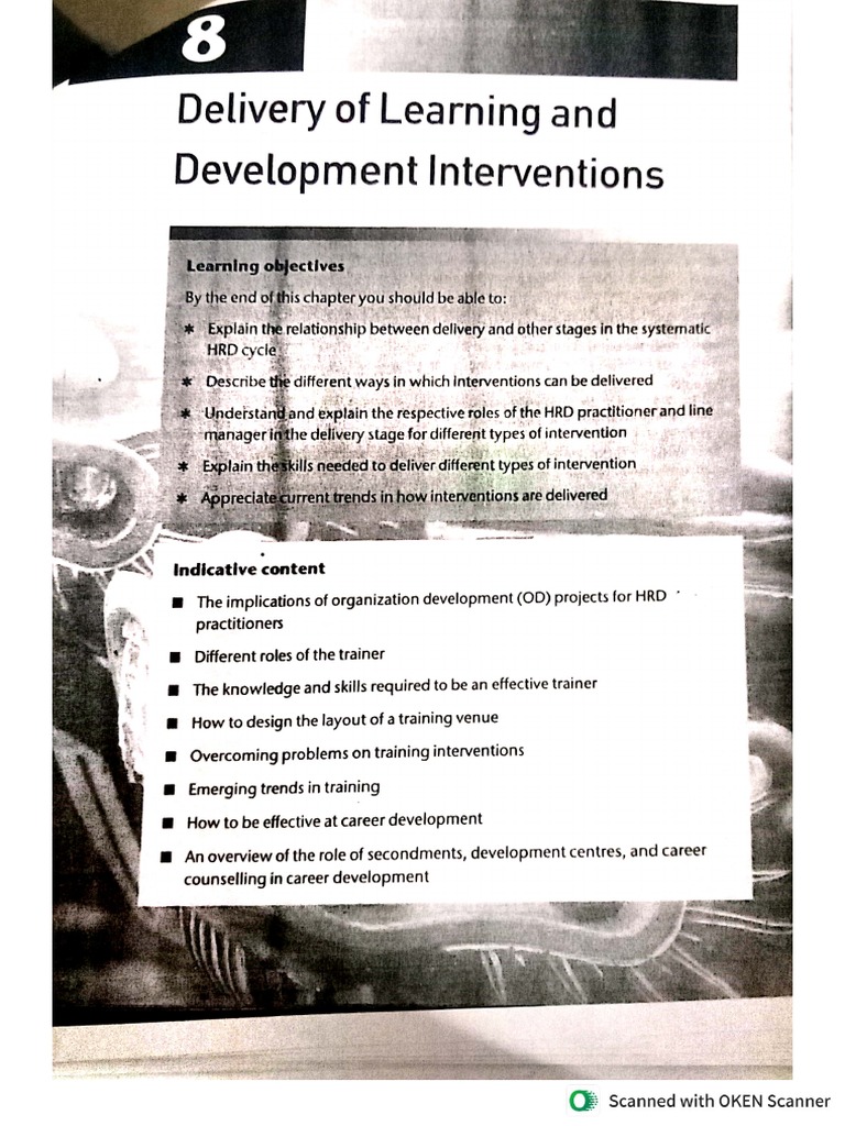 Delivery of Learning and Development Interventions-Mod 6 | PDF