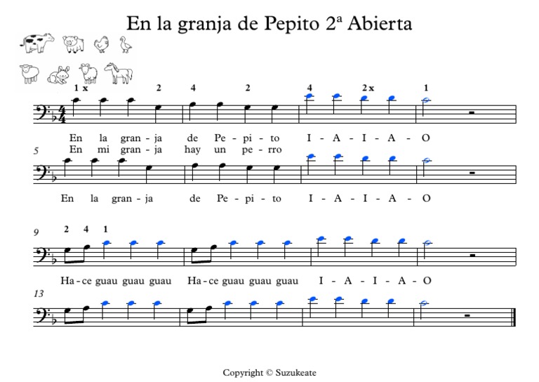 En La Granja de Pepito 2 Abierta - Partitura Completa | PDF