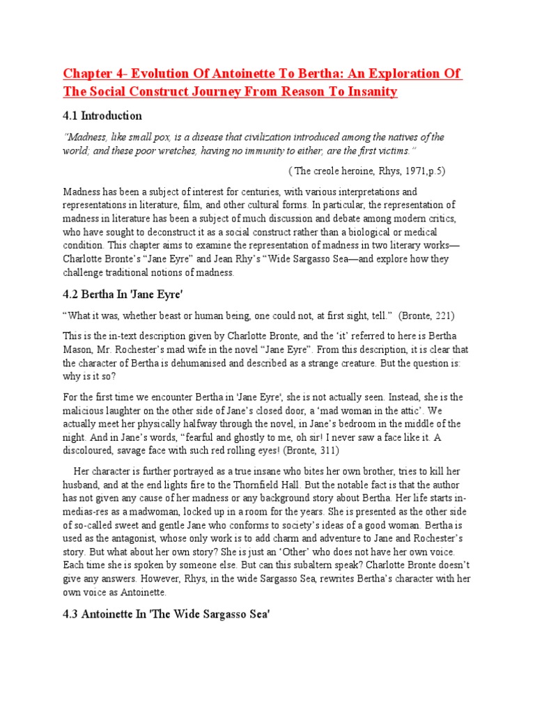 Research On Wide Sargasso Sea | PDF | Jane Eyre