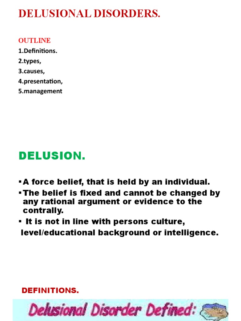 3b.DELUSINAL DISORDERS | PDF | Delusion | Mental Disorder