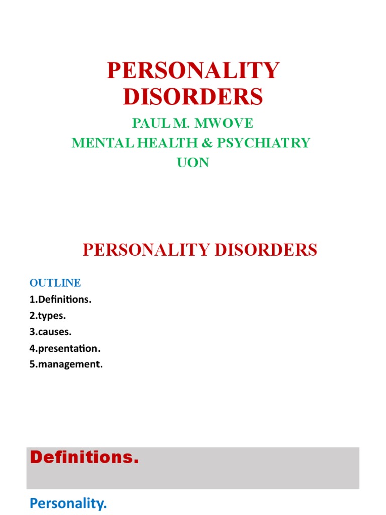 4.personality Disorders | PDF | Personality Disorder | Antisocial ...